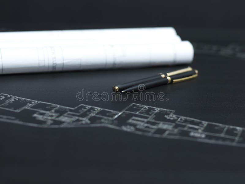 Part of Architectural Project Stock Photo - Image of project, layout ...