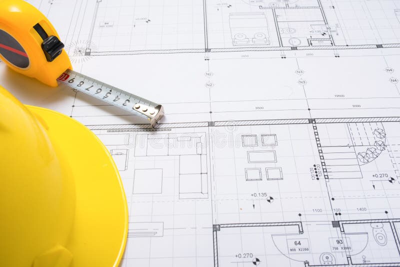 Part of Architectural Project. Tools To Design a New Home Stock Image ...