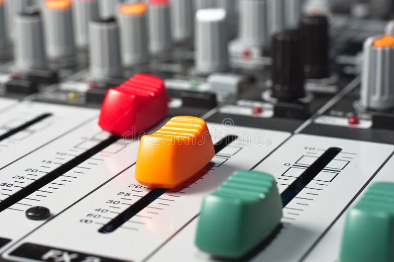 Digital Mixer Faders stock photo. Image of mixingdesk, fader - 868746