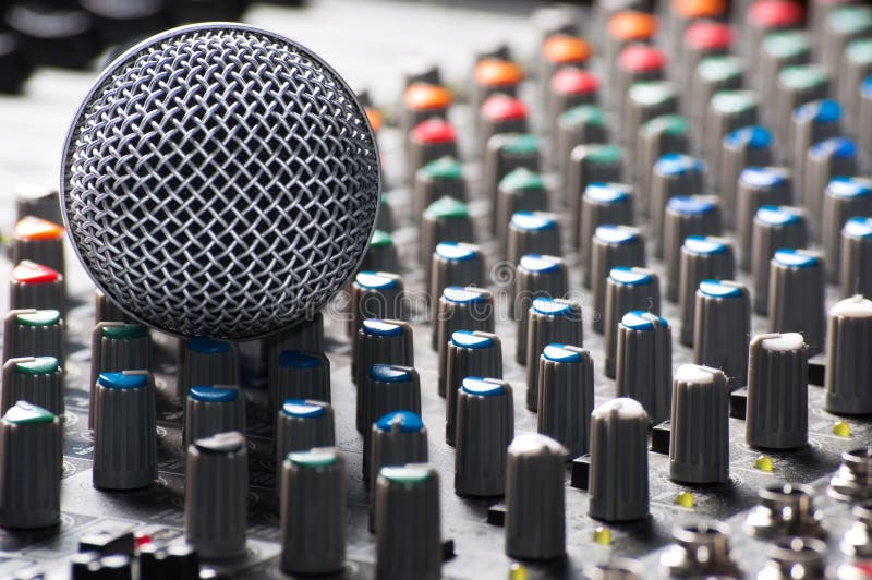 Part of an Audio Sound Mixer Stock Image - Image of adjustment ...