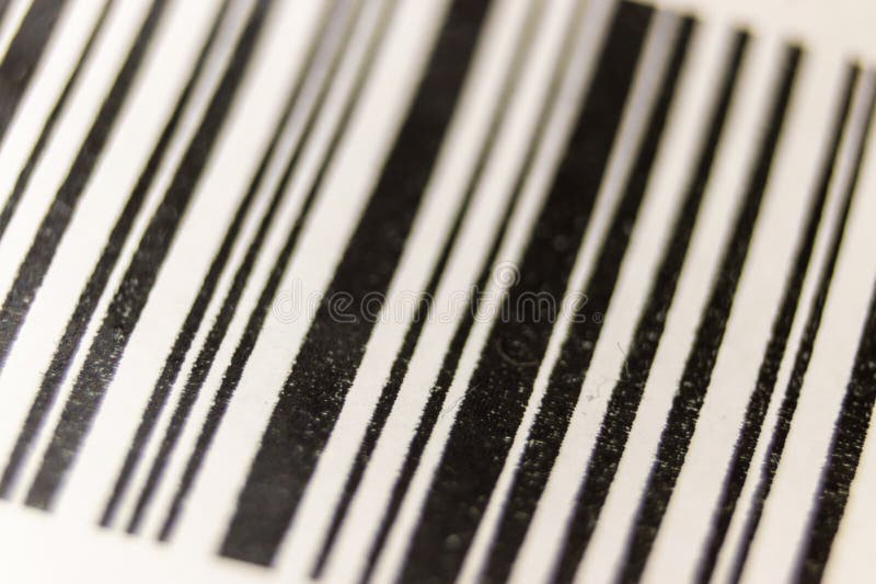 Part of Bar Code. Macro Bar Code Label. Black and White. Business and ...