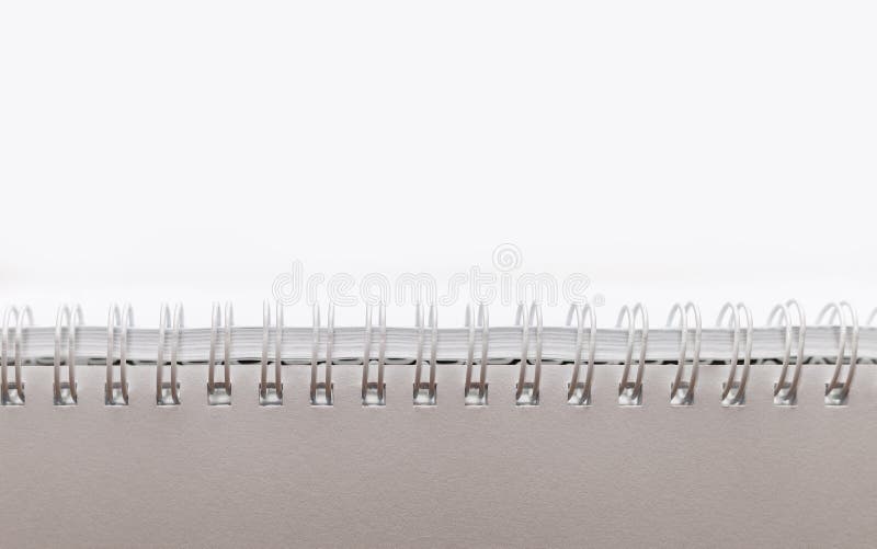 Part of Blank White Spiral Notebook Isolated 1 Stock Image - Image of ...
