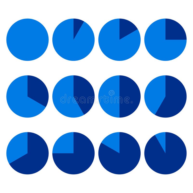 Part Blue Circle. Flat Process Cycle. Geometric Element. Linear Design ...