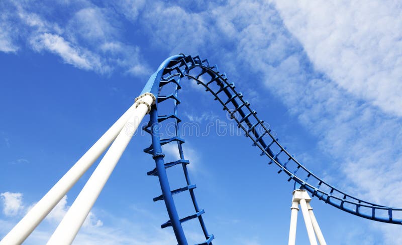 Part of a Blue Steel Roller Coaster Editorial Image - Image of summer ...