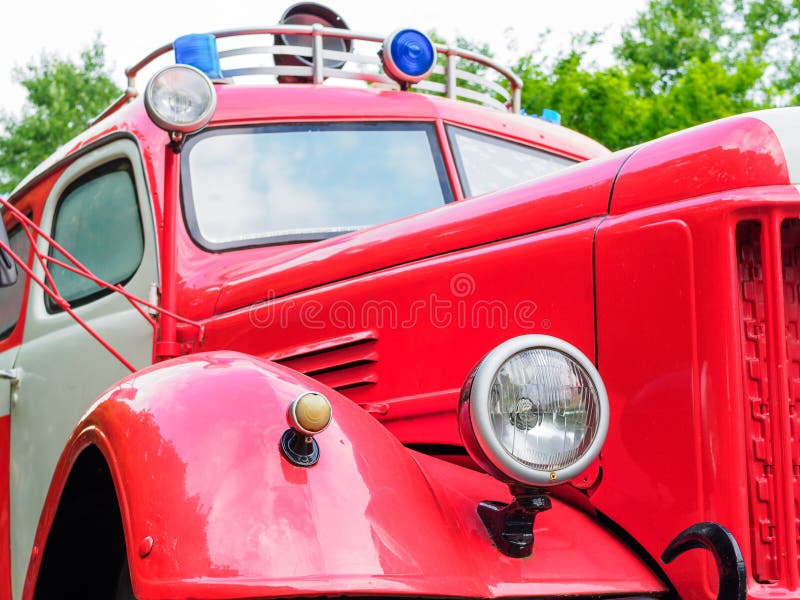 Part of the Body of Antique Fire Truck Stock Photo - Image of classic ...