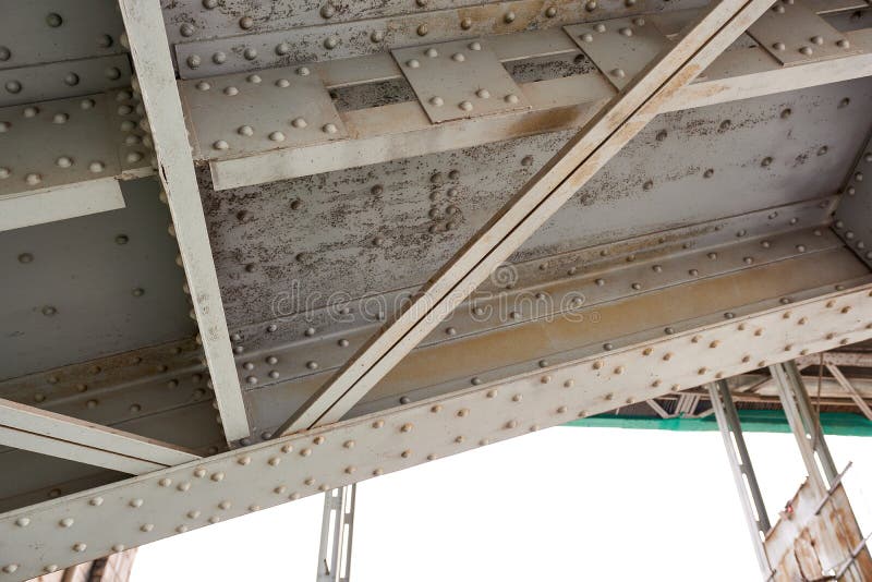Part of the Bridge Structure in Close-up. Repair Work Stock Photo ...