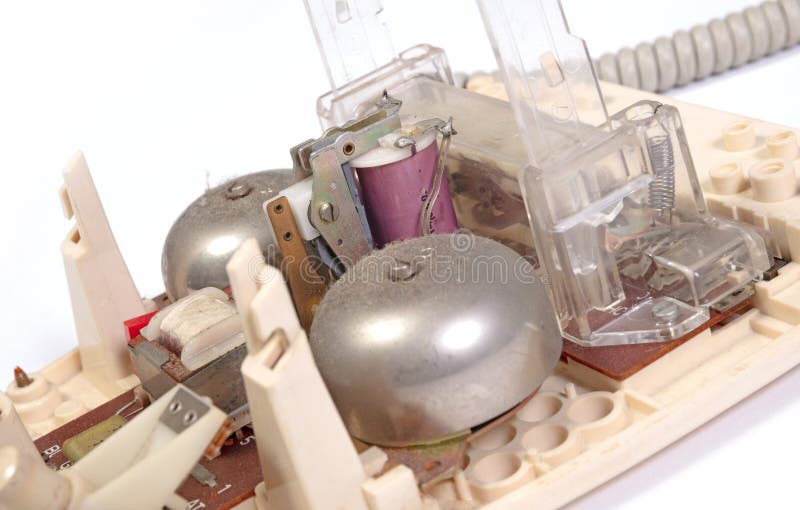 Part of a Broken Old Telephone, Phone with Dial Plate - Plastic Phone ...