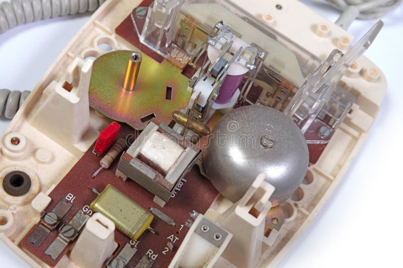 Part of a Broken Old Telephone, Phone with Dial Plate - Plastic Phone ...