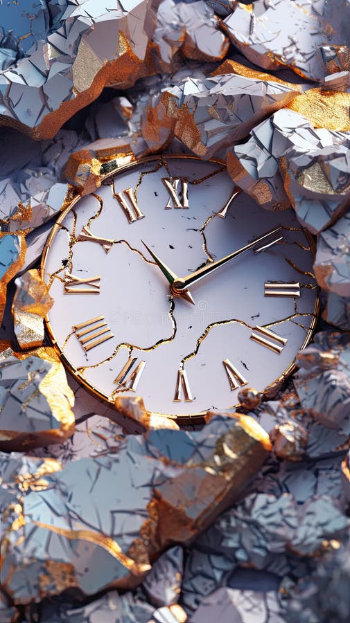 Part of Broken Watch, Romantic Time Concept Stock Illustration ...