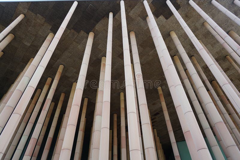 Part of the Building with Columns. Stock Image - Image of design, high ...