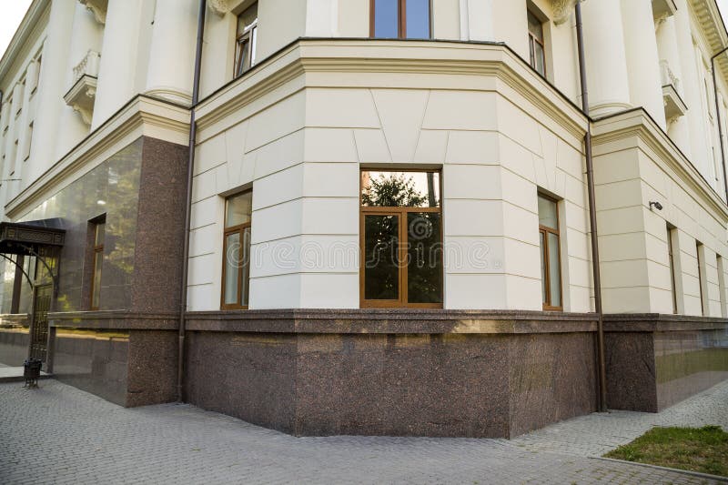 Part of a Building Facade with the Surface of Granite Wall. Natural ...