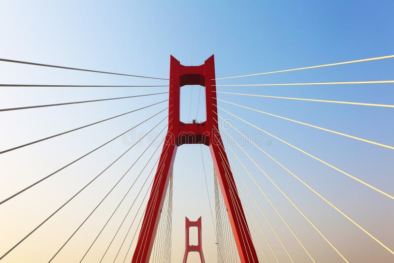 The part of cable bridge stock photo. Image of structure - 48955582