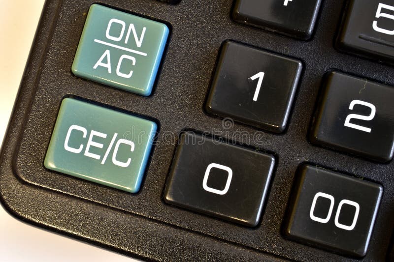 Part of the Calculator Keyboard. Stock Image - Image of credit, money ...
