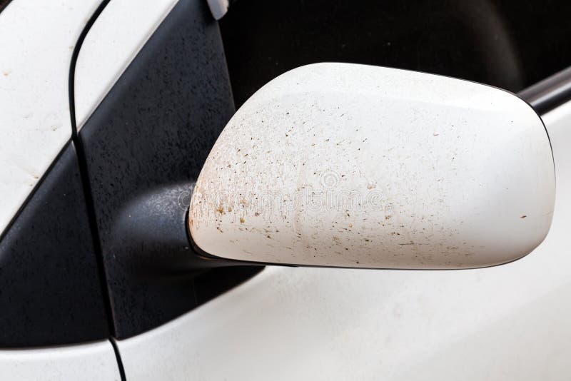Part of Car Side Rear-view Mirror Dirty Stock Photo - Image of ...