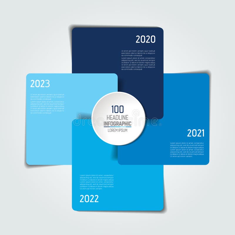 4 Part Chart, Scheme, Infographic Vector Stock Vector - Illustration of ...