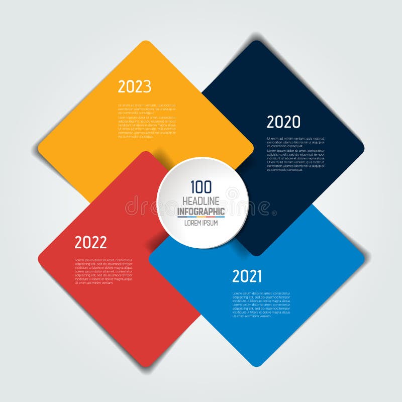 4 Part Chart, Scheme, Infographic Vector Stock Vector - Illustration of ...