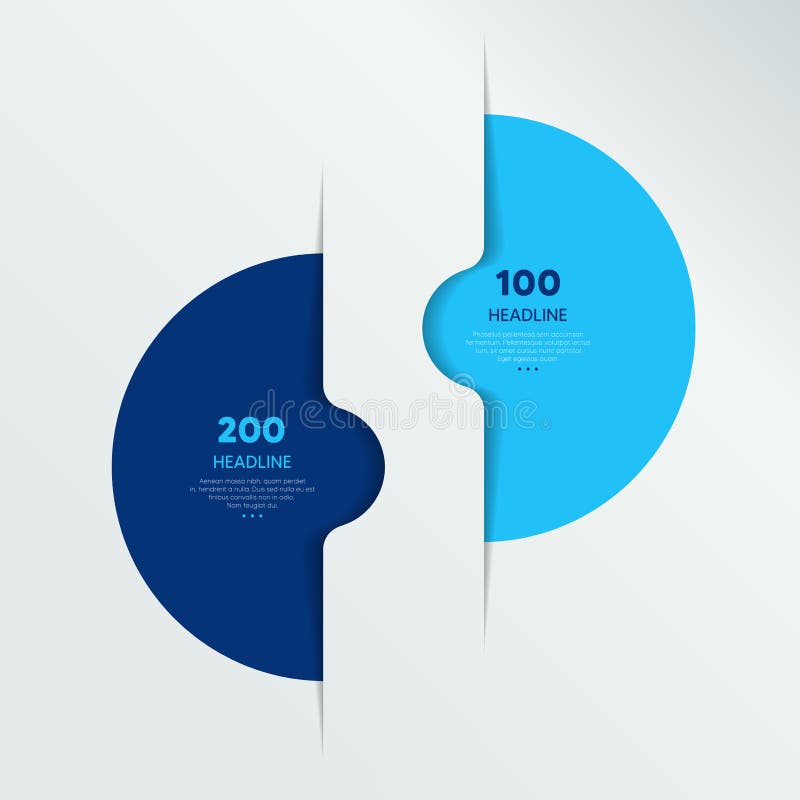 2 Part Chart, Scheme, Infographic Vector Stock Vector - Illustration of ...