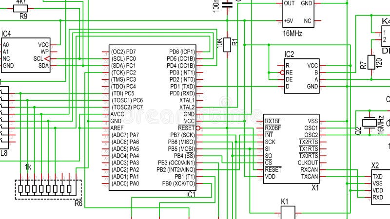 Part of Circuit Diagram stock illustration. Illustration of wires ...