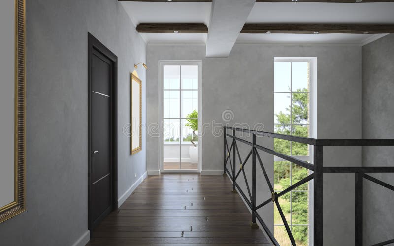 Part 3 of the Classical Interior, Staircase View Stock Image - Image of ...