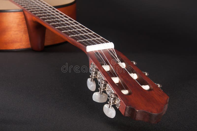 Part of the Classical String Guitar and Bend Stock Photo - Image of ...