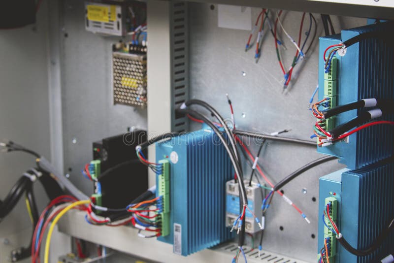 Part of the Cnc Milling Machine with Control Panel in Progress O Stock ...