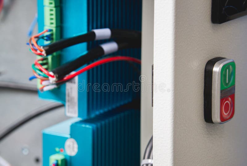 Part of the Cnc Milling Machine with Control Panel in Progress O Stock ...