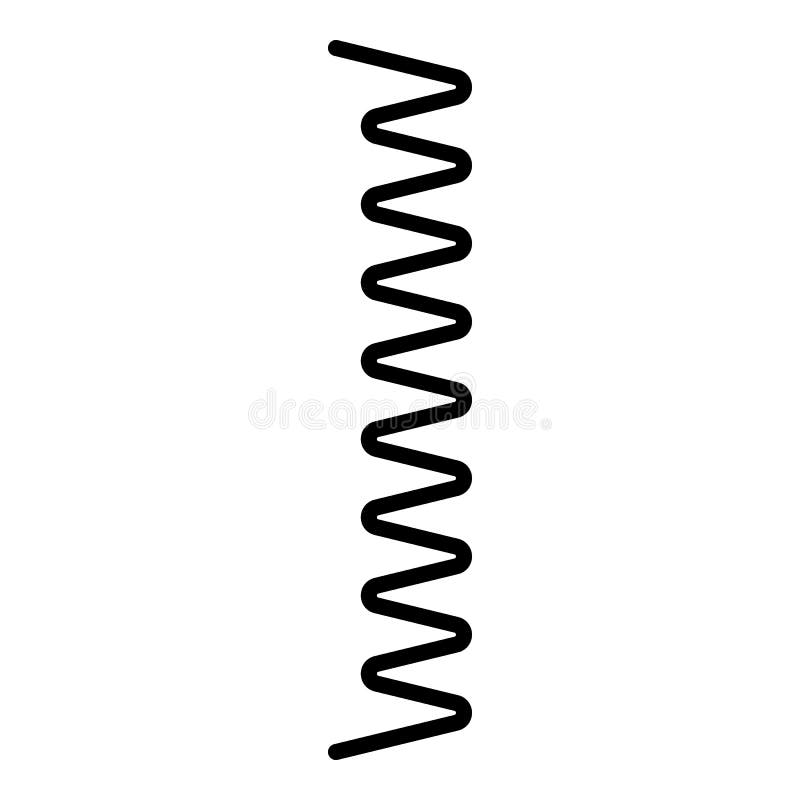 Part Coil Spring Icon, Outline Style Stock Vector - Illustration of ...