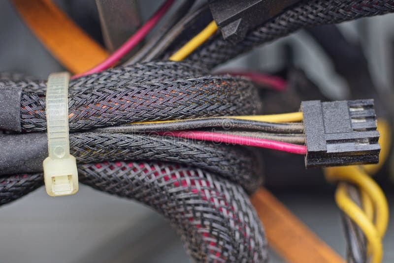 Part of the Colored Electric Wires and Cables Stock Photo - Image of ...