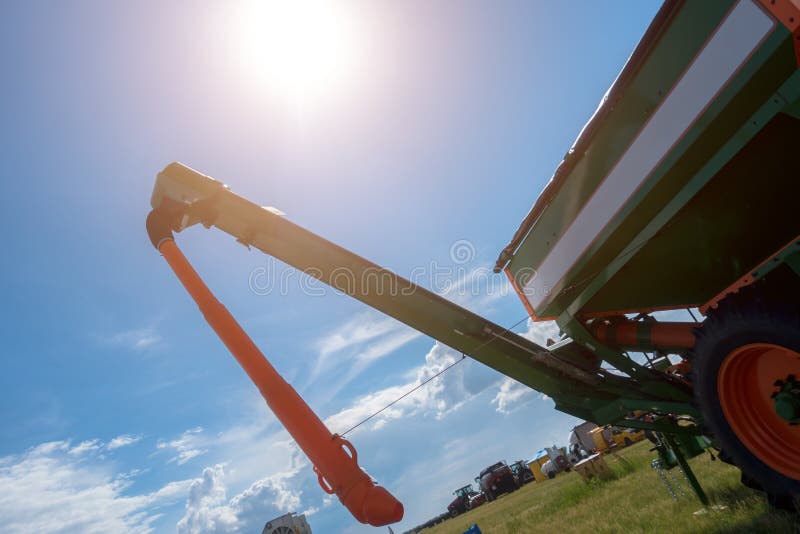 Part of the Combine for Pouring Grain into the Machine Stock Image ...