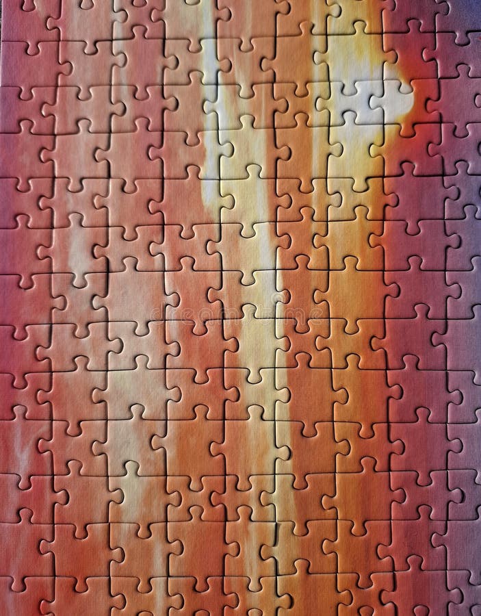 Part of a completed puzzle stock image. Image of activity - 361871943