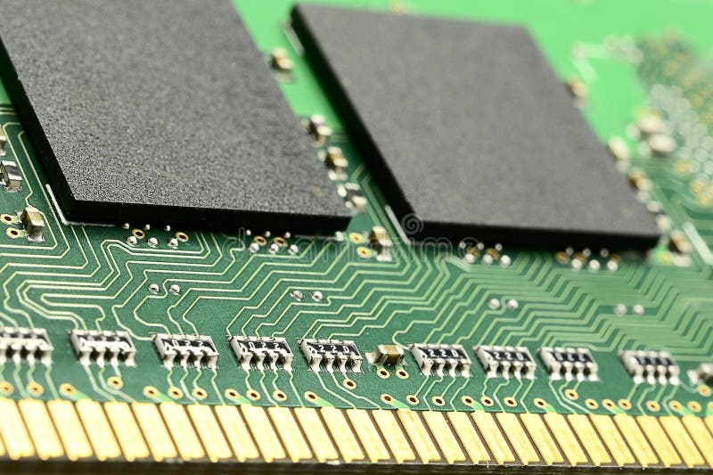 A Part of Computer RAM Memory Module Stock Image - Image of module ...
