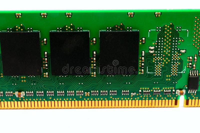 A Part of Computer RAM Memory Module Stock Photo - Image of tech ...