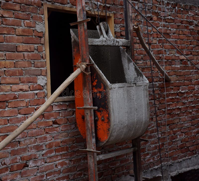 Part of a Concrete Mixture Machine Stock Image - Image of alley, temple ...