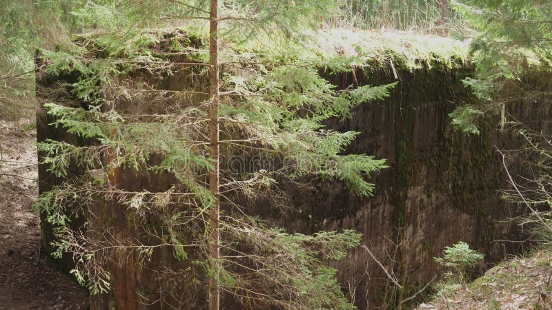 Part of a Concrete Soviet Firing Point Stock Video - Video of bunker ...