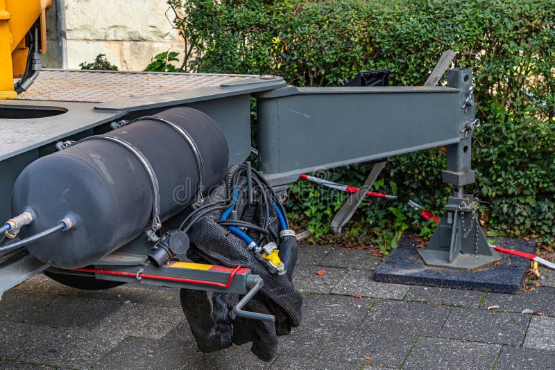 Part of a Construction Crane Hydraulic Support and Pressure Regulating ...