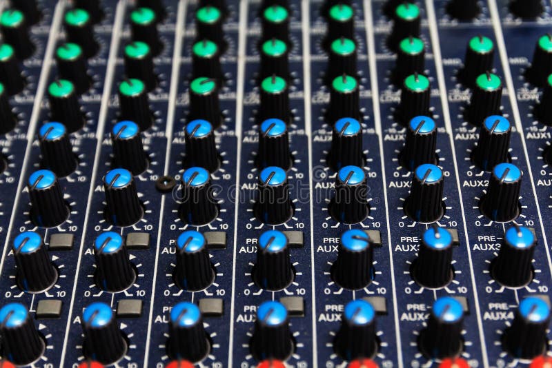 Part of Control an Audio Sound Mixer Stock Photo - Image of sound ...