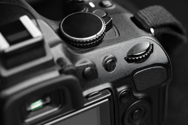 Part of the Control Console of a SLR Camera with a Flip-up Display ...