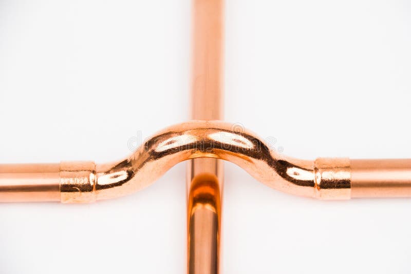The Part of Copper Installation Stock Image - Image of overbow ...