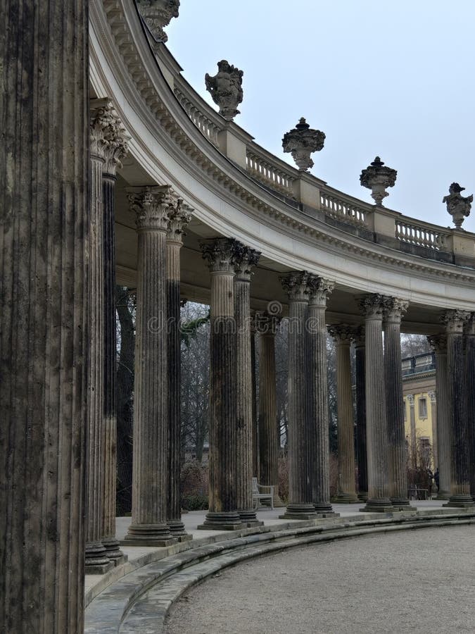 Part of the Courtyard Castle Sans Souci with Pillars Stock Image ...