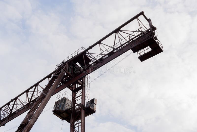 Part of the Crane. Bottom View. Stock Photo - Image of machinery ...