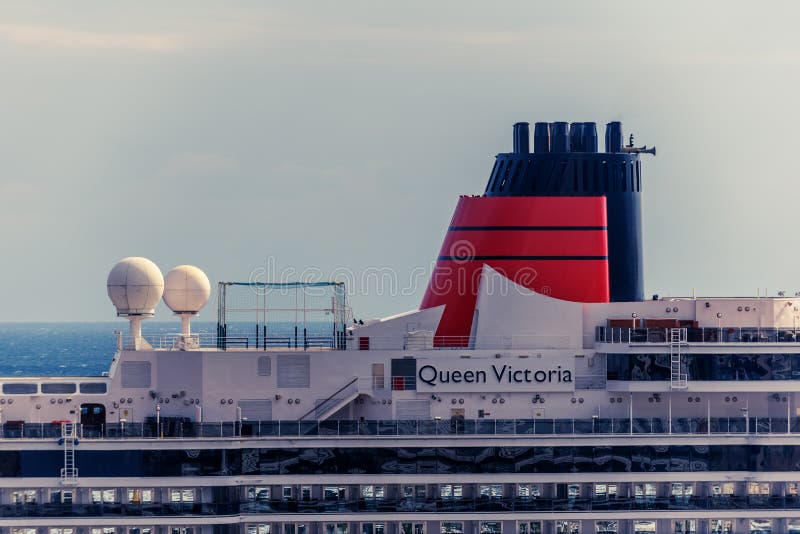 Part of Cruise Ship Queen Victoria Editorial Stock Image - Image of ...