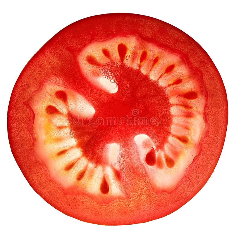 Tranche De Tomate D'isolement Sur Le Fond Blanc. Photo stock - Image du ...