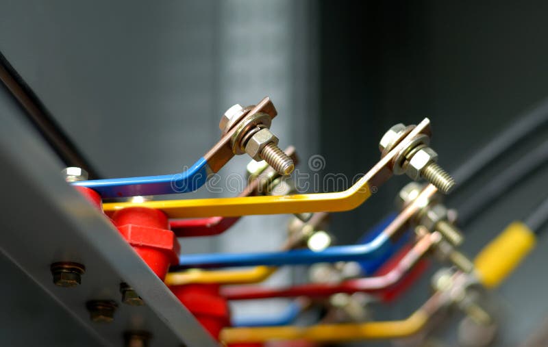 Part of distribution panel stock image. Image of voltage - 50620109
