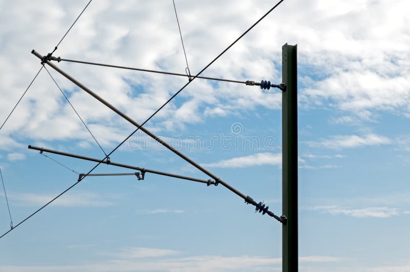 Part of an Electrical Overhead Line Stock Image - Image of electric ...