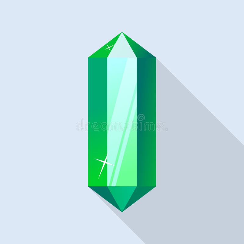 Part of Emerald Icon, Flat Style Stock Vector - Illustration of ...