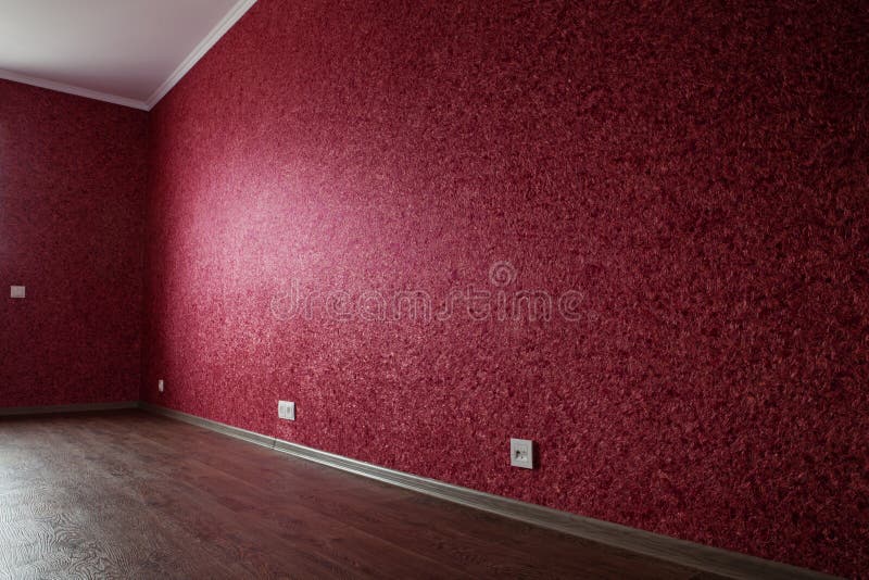 Part of empty red room stock photo. Image of parquet - 107033828