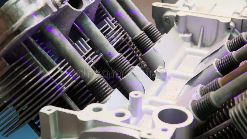 Part of the Engine Housing Made on a 3D Printer and Scanned in a High ...