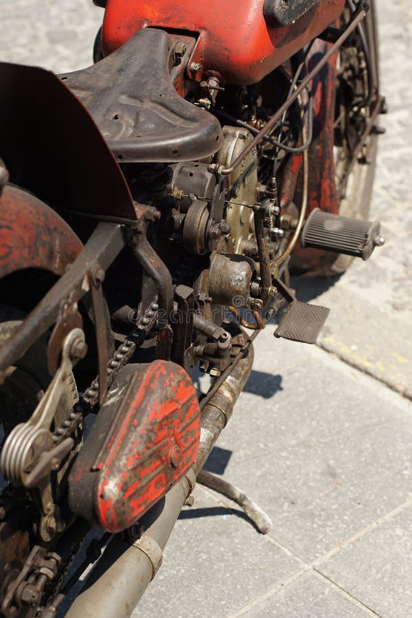 Part of the Engine on the Motorcycle Editorial Photography - Image of ...