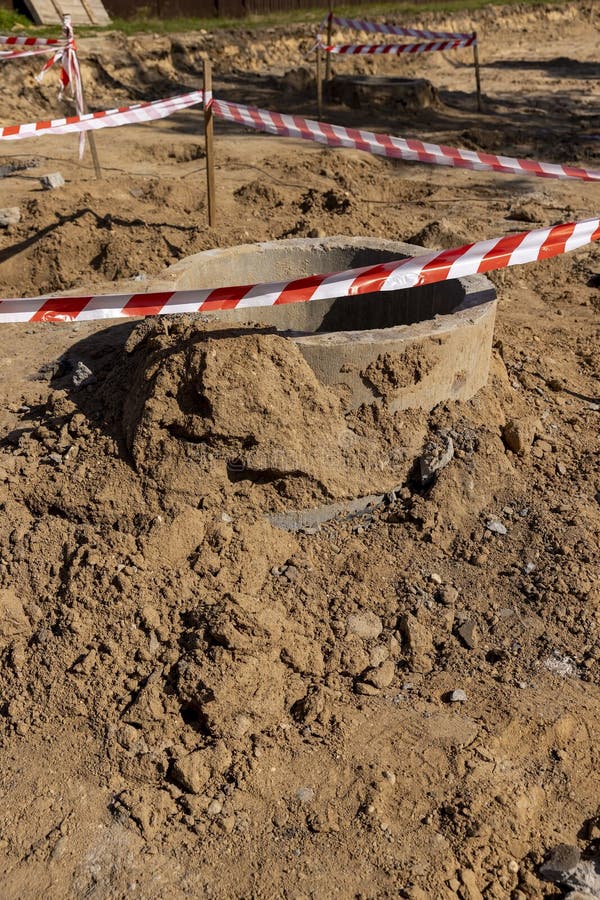 Hole in the Ground on the Site of Which a Highway Was Started Stock ...
