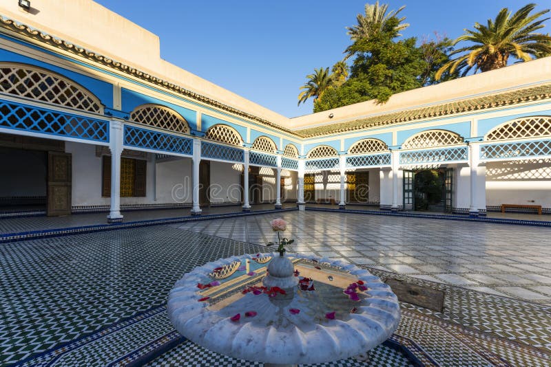 Part of Famous Bahia Palace in Marrakesh Editorial Photo - Image of ...
